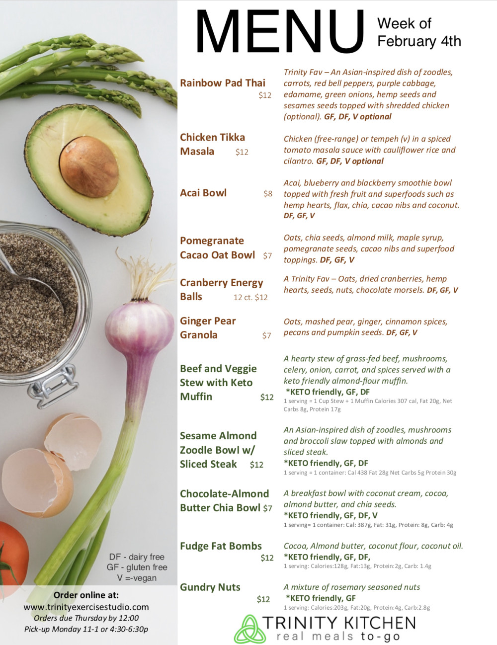 Trinity Kitchen Menu 2/4