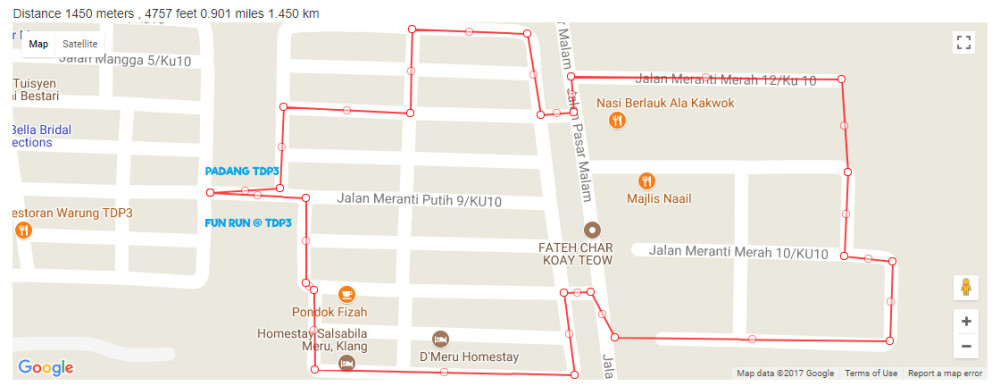 Borang Pendaftaran Fun Run @ TDP3 2017