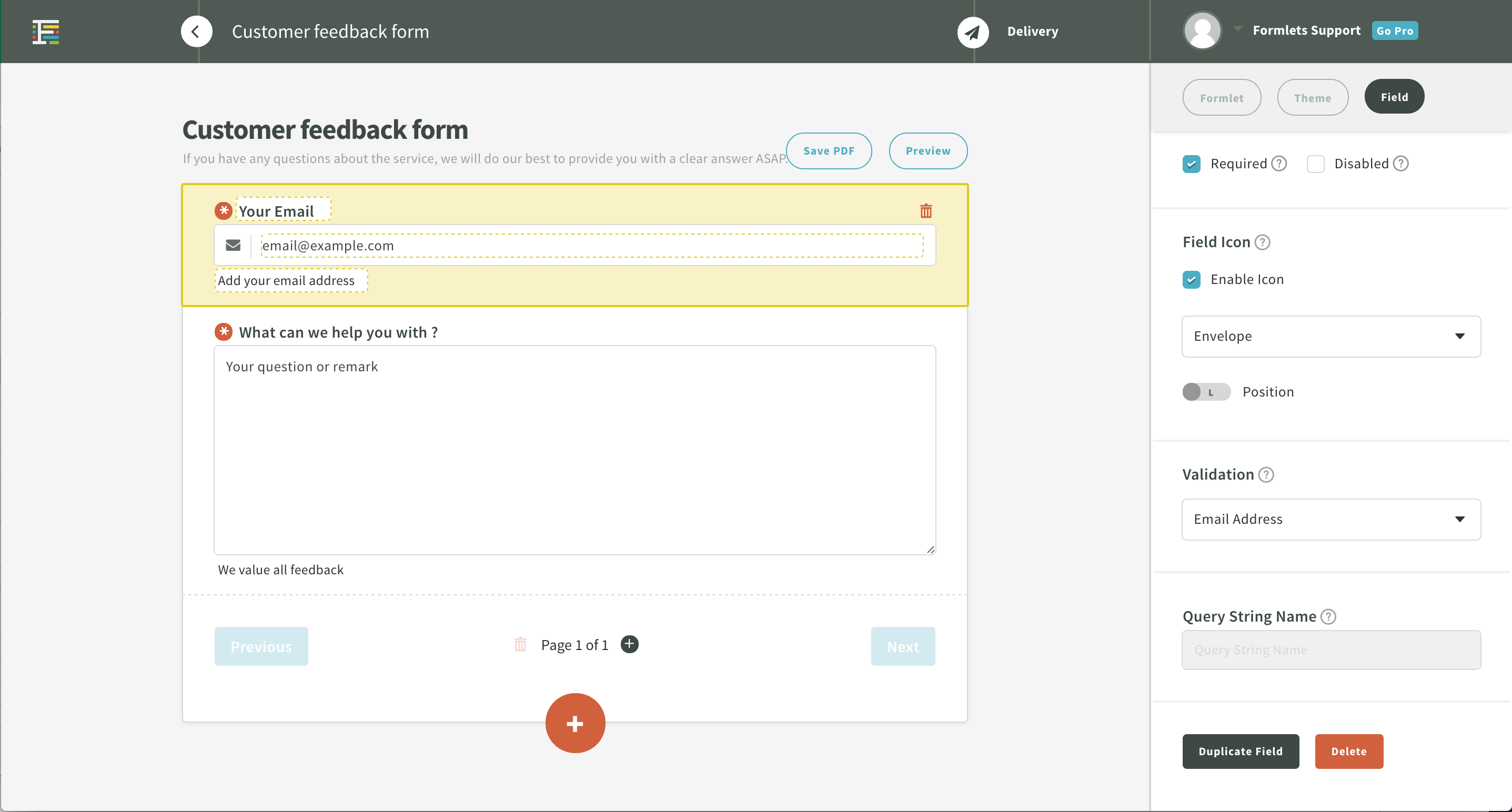 Set Custom Input Icon